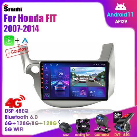 Android 11 2 Din สำหรับฮอนด้าแจ๊ส Fit 2007 2014รถวิทยุนำทาง Gps