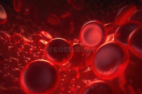 Ai Generative Image Of Red Blood Cells Sticking Together Concept For