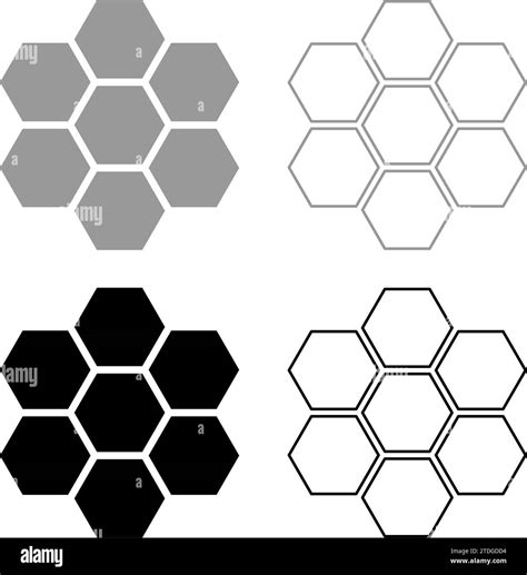 Hexagonal Technology Concept Hexagon Six Items Bee Sota Geometry Six