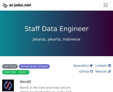 Hiring Staff Data Engineer In Jakarta Jakarta Indonesia Raimljobs