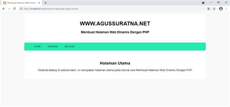 Tutorial PHP 15 Membuat Halaman Web Dinamis Dengan PHP Agussuratna Net