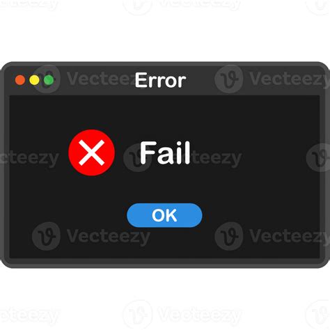 System Error Icon Failure Pc Interface Error Message Computer Window Alert Popup PNG