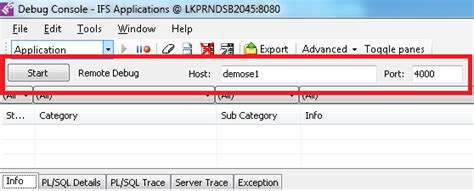 Debugging Plsql Code Called From Ifs Enterprise Explorer