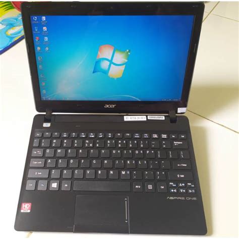 Jual Notebook Acer Aspire One 725 Black Second Shopee Indonesia