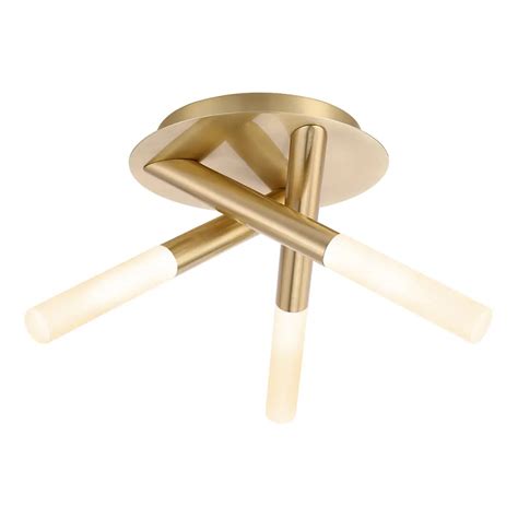 Forum Lighting SPA 20829 SBRS Crux 3 Light Bathroom Ceiling Fitting In