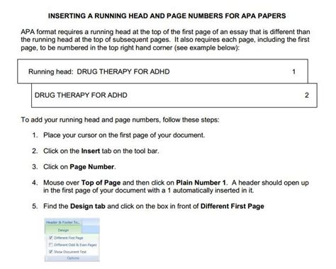 APA How To Insert A Running Head And Page Numbers For APA Formatting Apa Formatting Essay