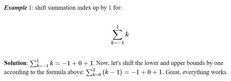 Summation Index Shift
