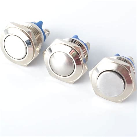 Aliexpress Com Buy 16mm Momentary Stainless Steel Metal Push Button Switch From Reliable