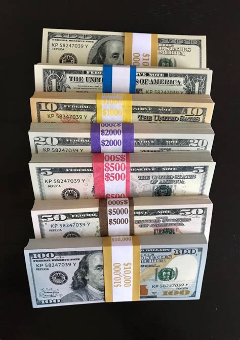 28 600 PROP MONEY REPLICA 7 STACK New Style All Full Print For Movie