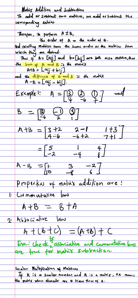 Matrices And Vectors Lecture Notes APPM Studocu