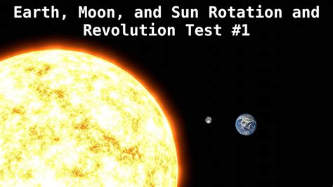 earth moon and sun rotation and revolution test 1 4k youtube