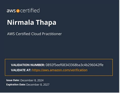 Nirmala Thapa On Linkedin Aws Awscertified Cloudpractitioner Cloudtech Awscommunity