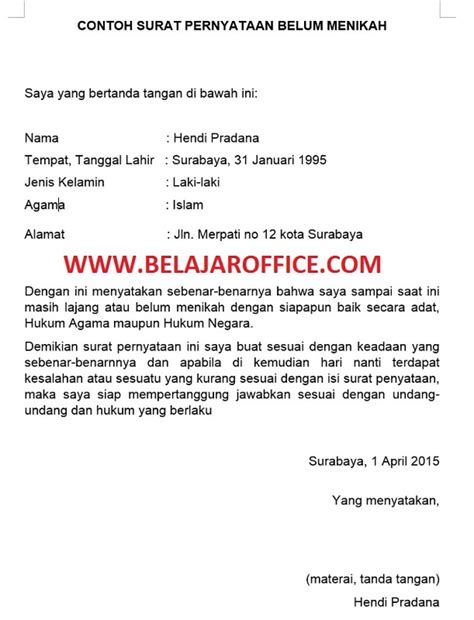 Detail Contoh Bikin Surat Pernyataan Koleksi Nomer