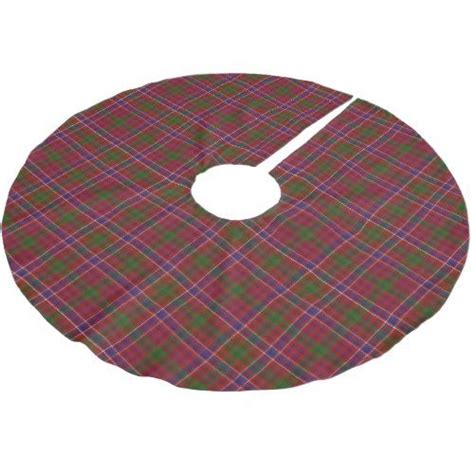 Scottish Clan Macrae Red Tartan Brushed Polyester Tree Skirt Zazzle