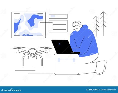 Remote Sensing Vector Illustration Satellite Data Wave Acquisition Scheme