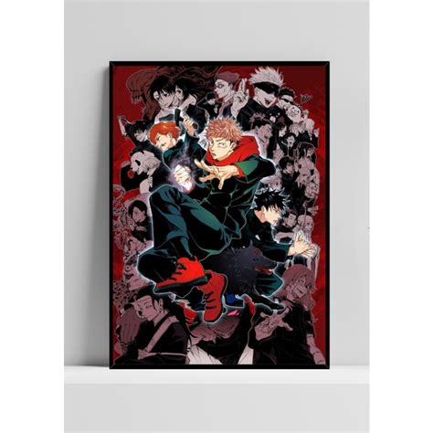 Quadro de mdf poster sem moldura Anime Mangá Jujutsu kaisen Shopee Brasil