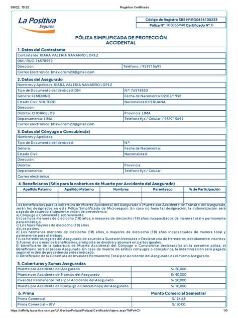 Poliza De Seguro Pdf Póliza De Seguros Seguro