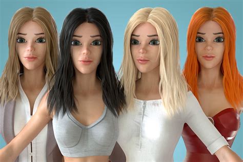 Cartoon Woman Humanoid Rig 3d Characters Unity Asset Store