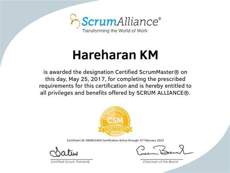 Hareharan Krishnamoorthymurali On Linkedin Scrumproductowner Cspo