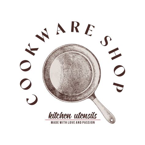 Cookware Shop Logo Template Vector Stock Vector Illustration Of Chef