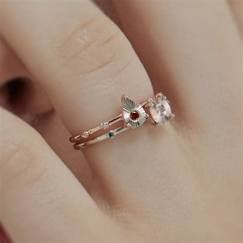 오렌지 다이아몬드 물방울 컷팅 반지 14k 324 500원 아몬즈 주얼리
