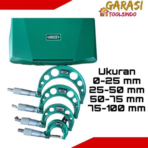 Jual INSIZE Micrometer Outside 0 25 25 50 50 75 75 100 Alat Ukur
