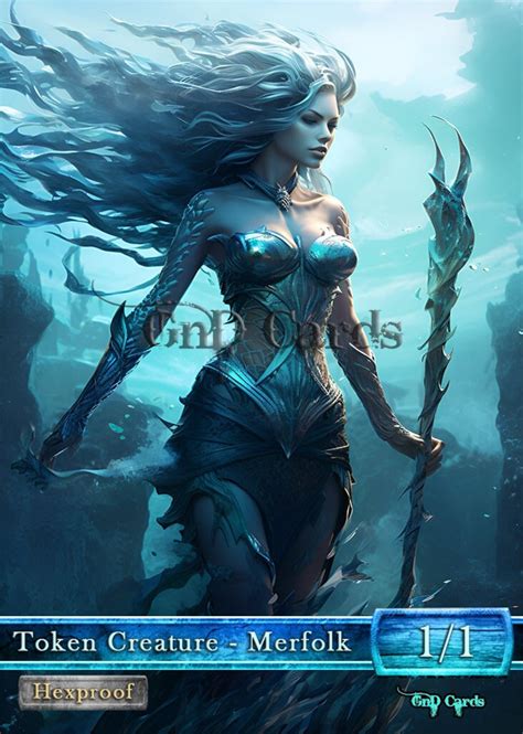 3x Merfolk 15 Hexproof Custom Altered Tokens Etsy