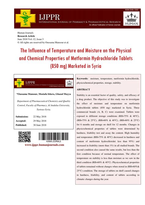 Pdf The Influence Of Temperature And Moisture On The Physical And Chemical Properties Of