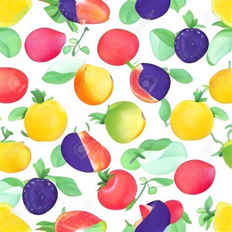Premium Ai Image Fruits Seamless Background