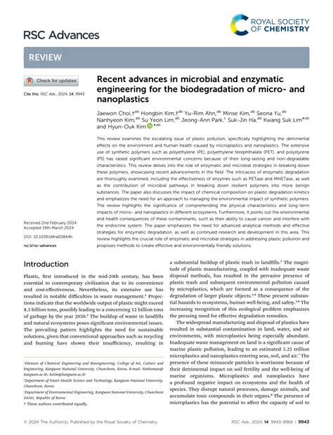 Pdf Recent Advances In Microbial And Enzymatic Engineering For The