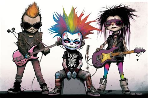 Premium Photo Rainbow Glam Metal Rockstar By Ashley Wood Stylized