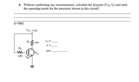 Solved Without Conducting Any Measurements Calculate The Chegg