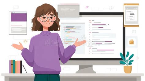Engaging Teacher Avatar Leading An Interactive Coding Tutorial In A