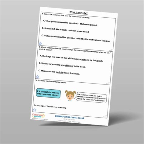 Year 3 What Is A Prefix Application Resource Classroom Secrets