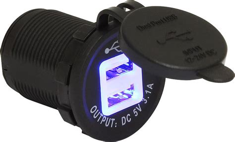 Гнездо питания с Usb разъемами 3 1 а подсветка Код товара More 10264222 Купить в интернет