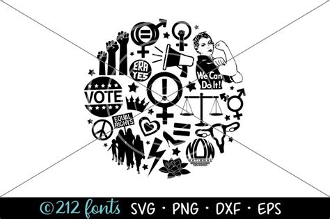 Feminismo Svg Empoderamiento Femenino Png Símbolos Etsy México