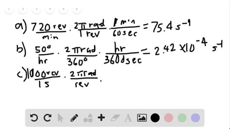 SOLVED Express Each Of The Following In Radians Per Second A Rpm B H C