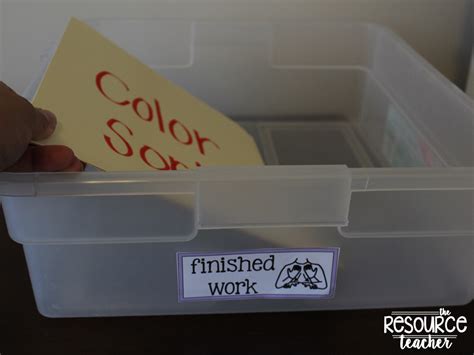 The Resource Teacher Work Task Labels