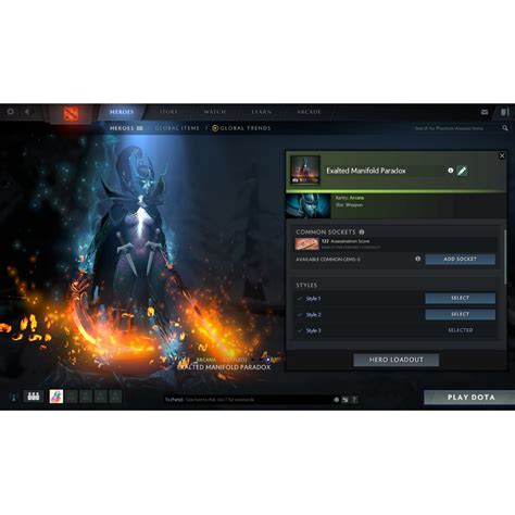 Dota 2 Exalted Manifold Paradox PA Phantom Assassin Arcana Level 3