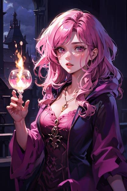 Premium Ai Image Cute Witch Girl In Anime Style