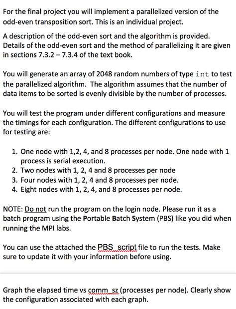 Solved Do The Following In C This Is The Odd Even Sort