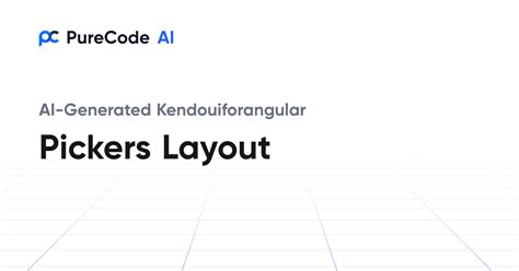 Build Great Kendouiforangular Pickers Layout Components Faster Using Ai Tools
