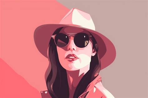 Premium Ai Image Portrait Woman Design Fashion Style Glasses Glamour