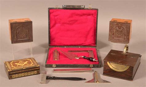Lot Of Antique Vintage Masonic Items