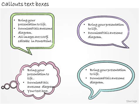 1113 business ppt diagram callouts text boxes powerpoint template