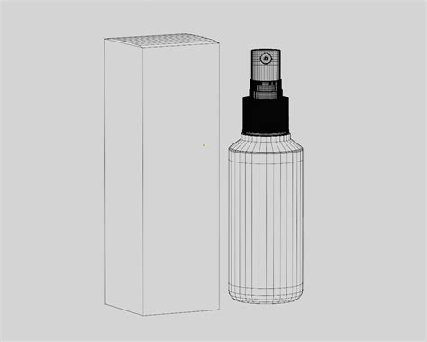 spray bottle and box 3d model by sdfffg