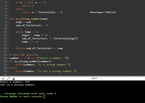 Python Program To Check If A Number Is A Strong Number