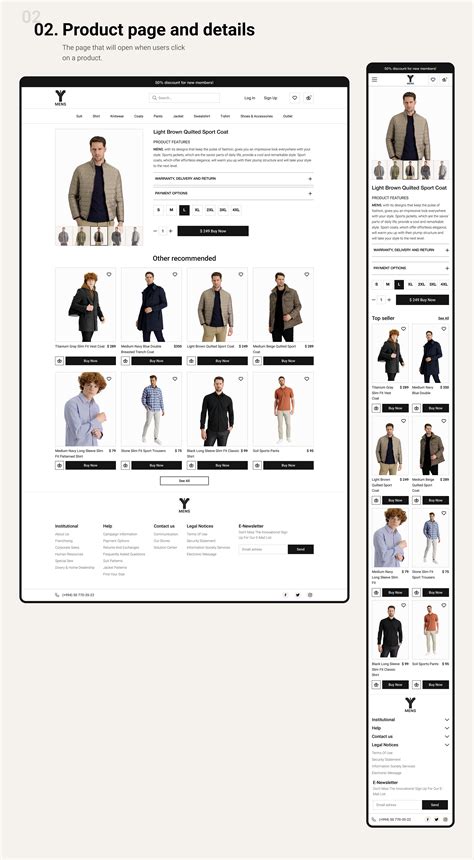 MENS E Commerce Web Mobile UI UX Design On Behance