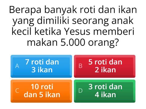 Yesus Memberi Makan 5000 Orang Quiz