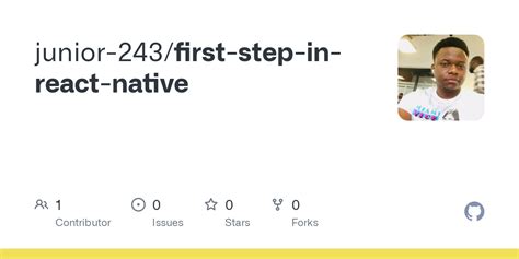 Github Junior First Step In React Native